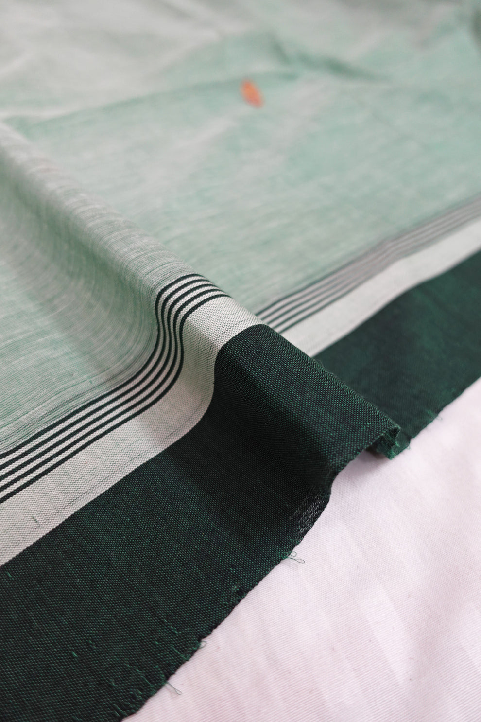 Meadow Mirage - Khadi Cotton Saree – DIVINE DHARA